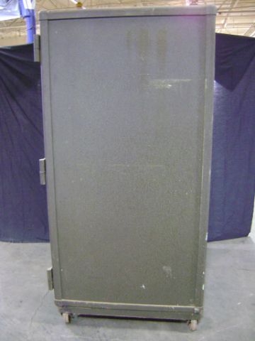 MOSLER SAFE, 75" X 51" X 36 1/2", 2 DOOR, GREEN IS IN LOCKED POSITION ...