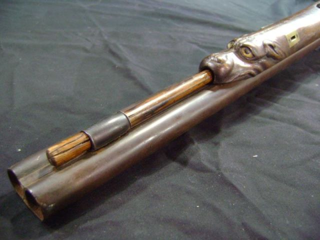 DOUBLE CAP & BALL PERCUSSION SHOTGUN W/ BUFFALO TRIGGER GUARD - 15 ...