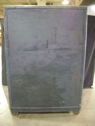 MOSLER SAFE, 75" X 51" X 36 1/2", 2 DOOR, DARK BLUE, WEIGHT 3,292 POUNDS