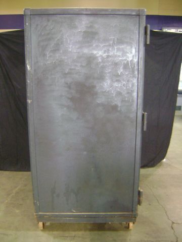 MOSLER SAFE, 75" X 51" X 36 1/2", 2 DOOR, DARK BLUE, WEIGHT 3,292 POUNDS