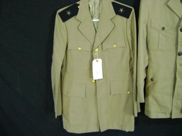 USMC SERVICE A DRESS UNIFORM COATS (2) BROWN