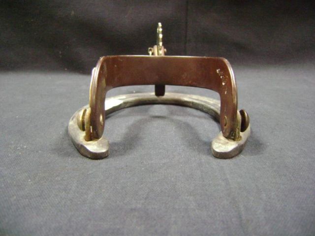 CUSTOM MADE HORSESHOE AND SPURS HAT HOLDER SPUR HAS ENGRAVED SILVER OVERLAY