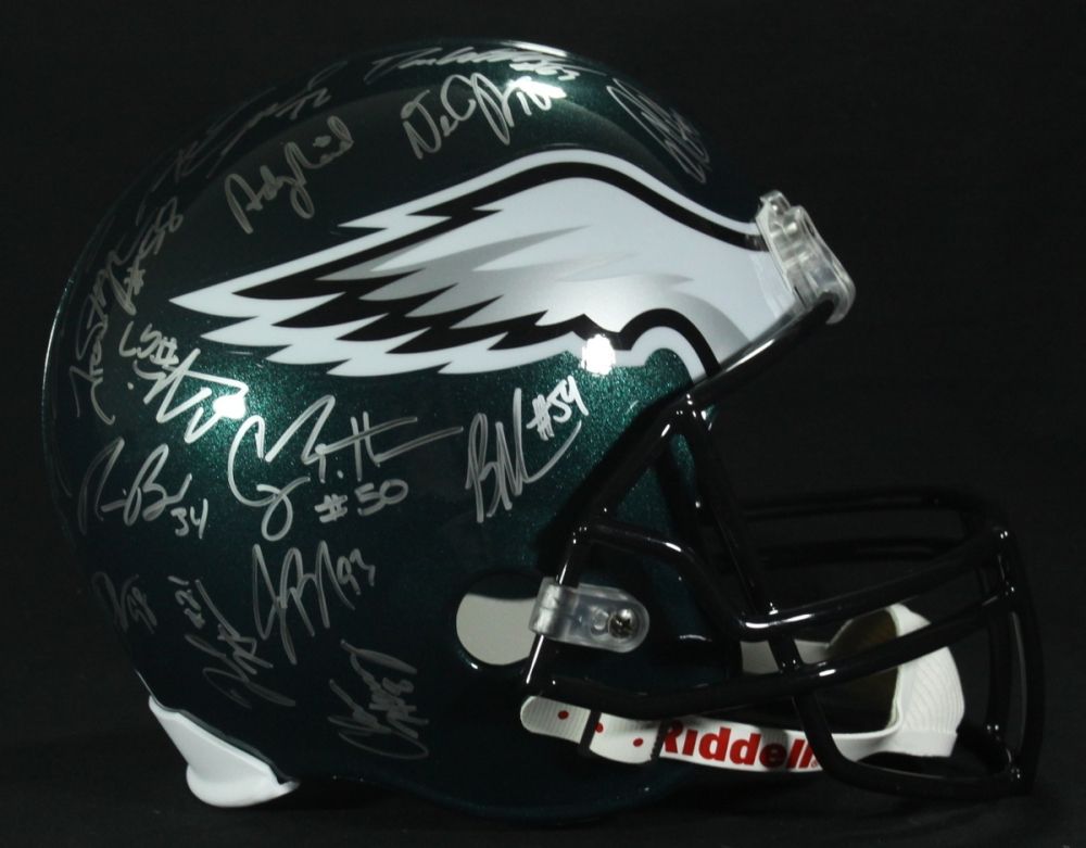 2011 Philadelphia Eagles Helmet Signed by (31) Including Michael Vick ...