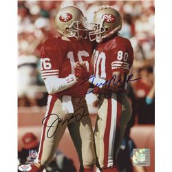 Joe Montana & Jerry Rice Signed 49ers 8x10 Photo (PAAS)