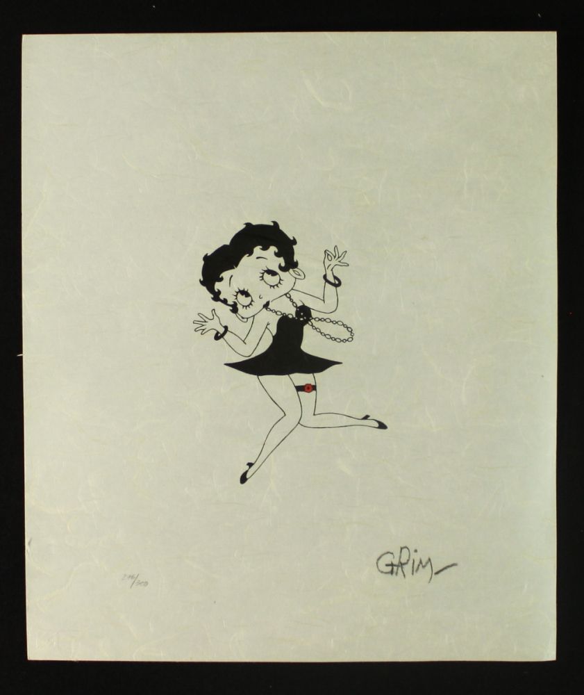 Betty Boop Limited Edition 1990 Lithograph Hand-Signed by Grim Natwick ...