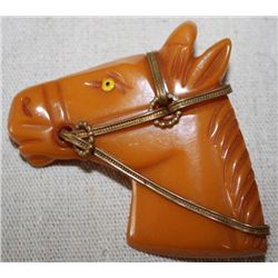 Vintage Bakelite Horse Pin