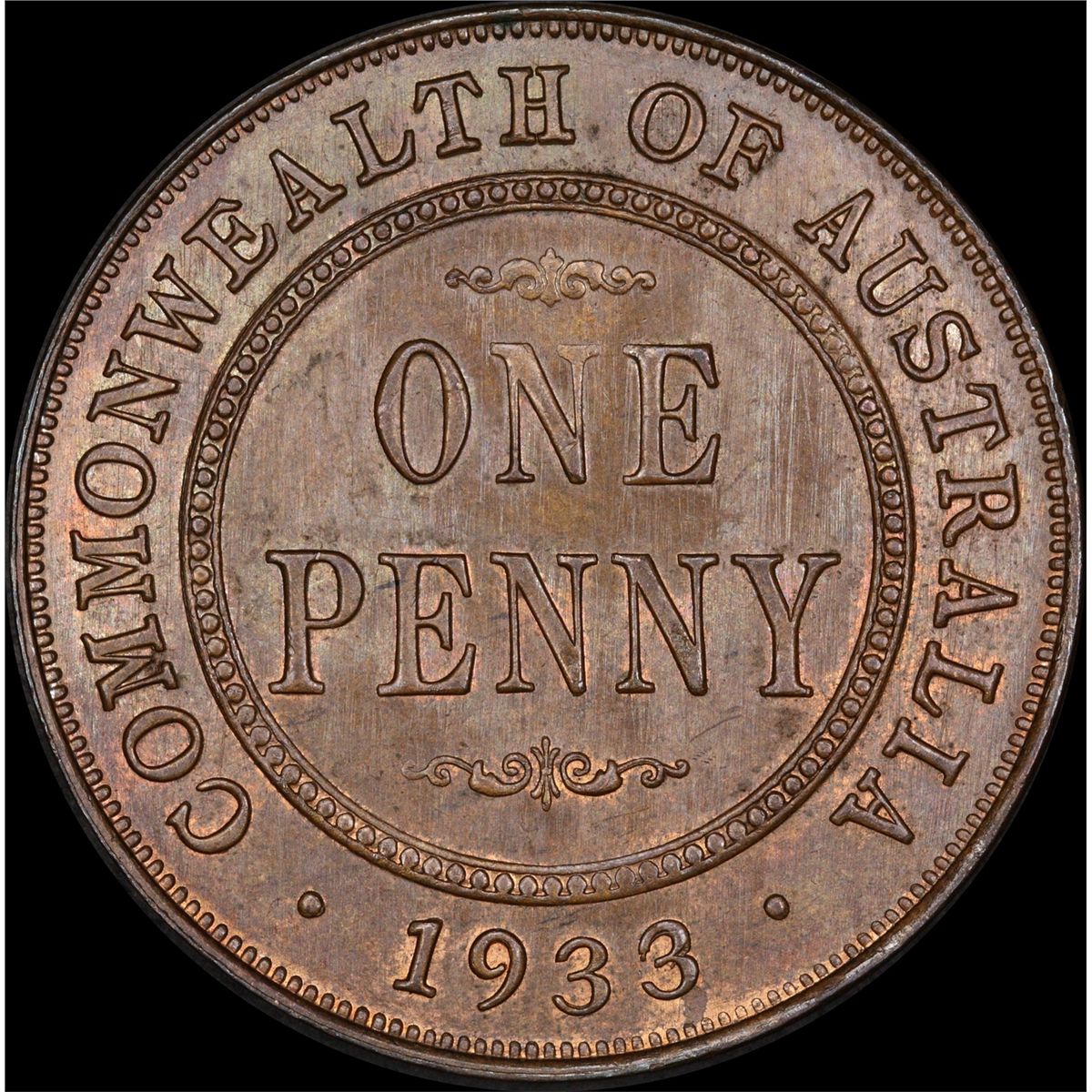 1933 32 Overdate Penny 1933 32 Overdate Penny