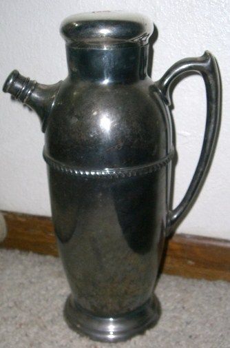 1964 SILVER VINTAGE VERY LARGE DRINK CONTAINER *STAMPED POOLE SILVER CO ...