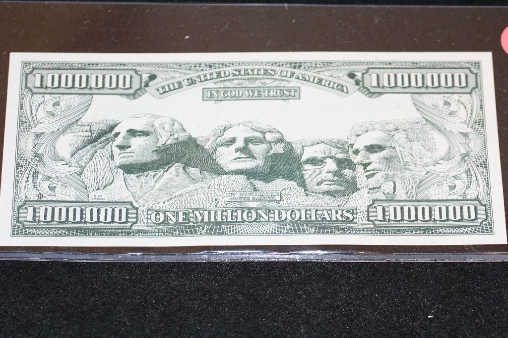 2001 United States of America $1,000,000 FAKE Bill