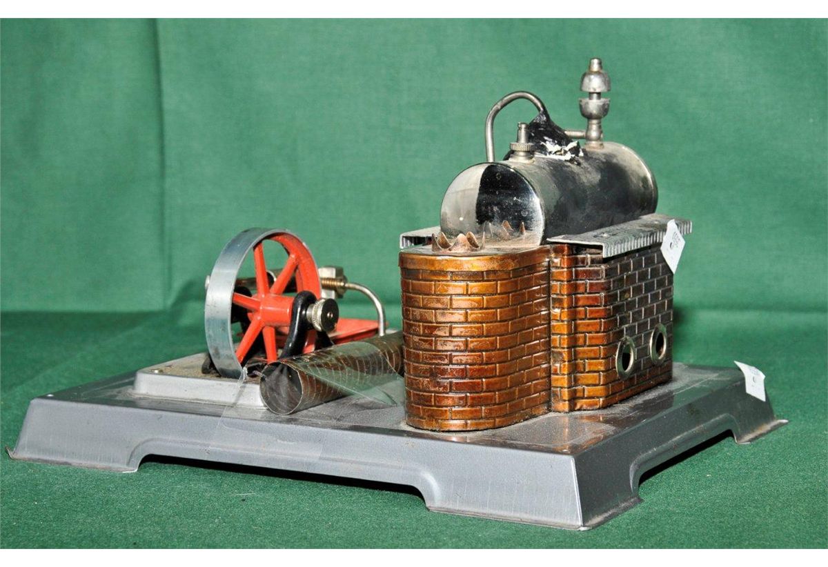 German made tin toy steam engine