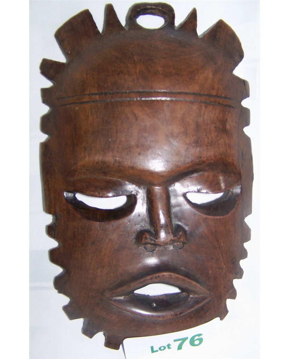 HAND CARVED WOOD AFRICAN MASK