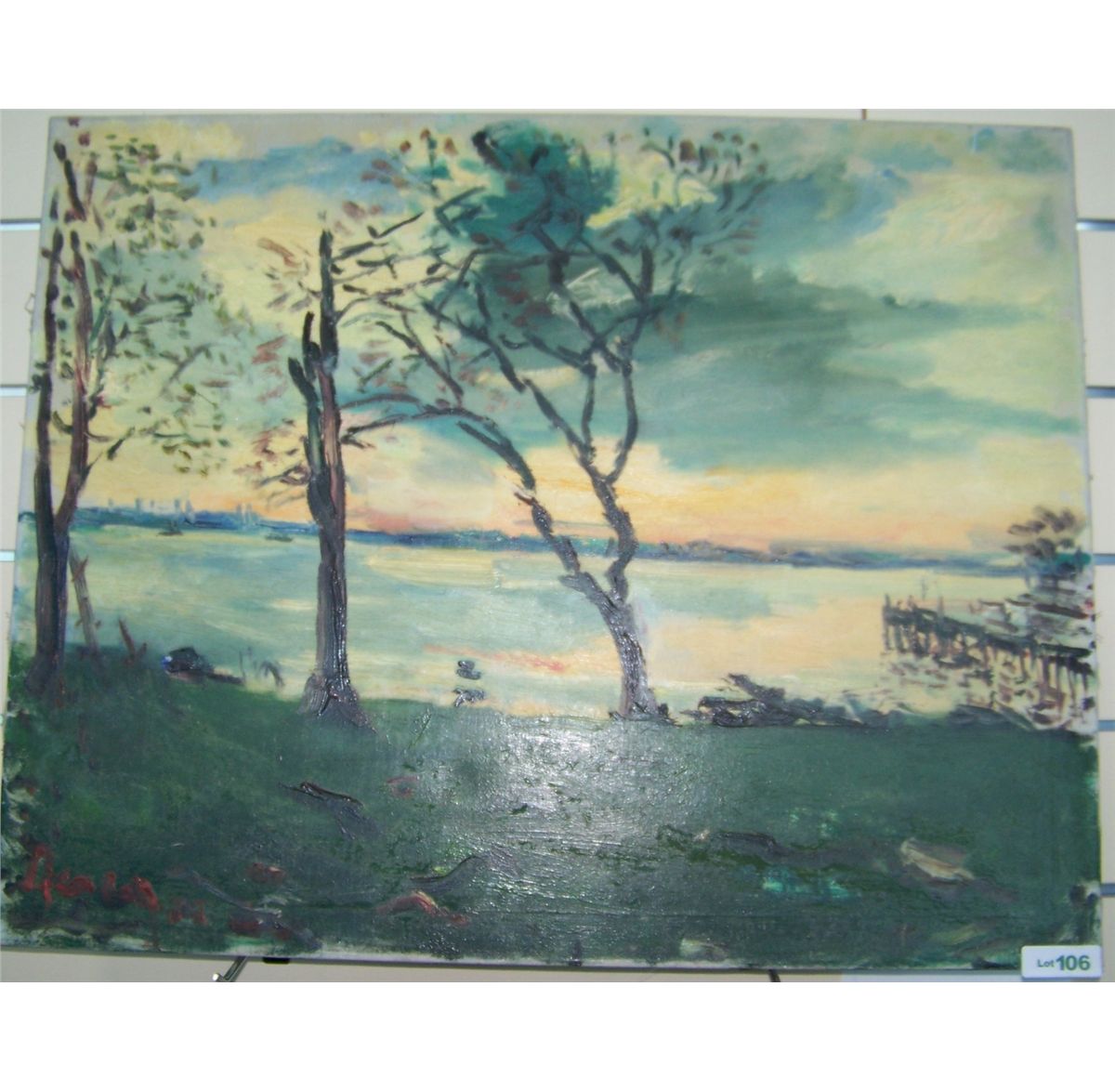 VINTAGE/ANTIQUE IMPRESSIONIST OIL ON CANVAS.