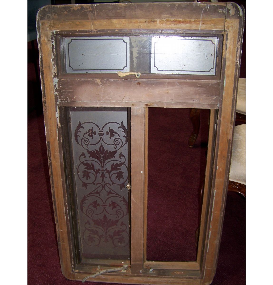 TITANIC MOVIE WINDOW, (FROM FLOODING SCENE) W/ C.O.A