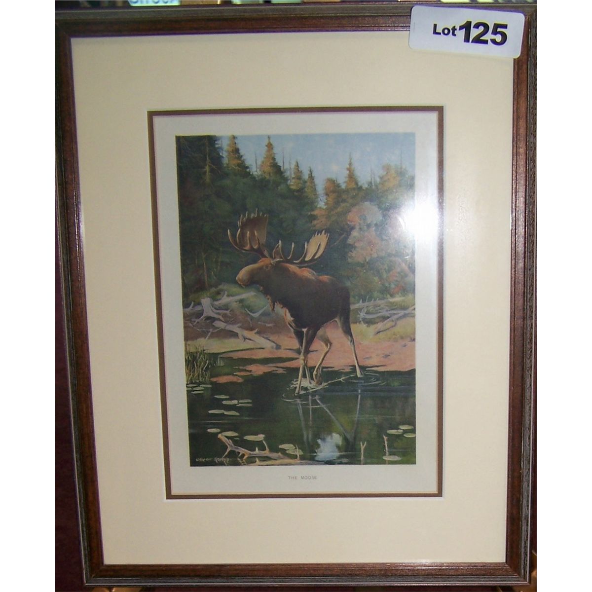 "THE MOOSE" BY OLIVER KEMP NICELY FRAMED FINE ART PRINT