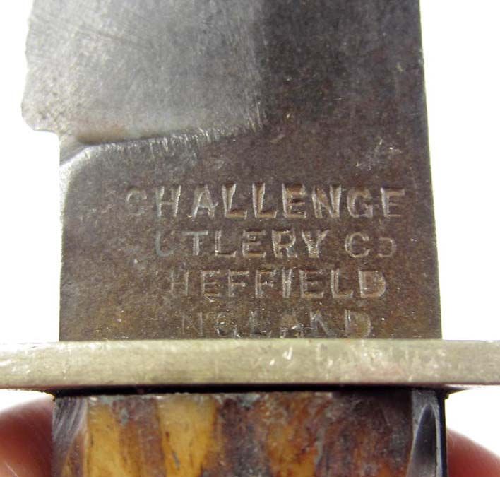 OLD WEST CHALLENGE CUTLERY CO SHEFFIELD ENGLAND BOWIE KNIFE