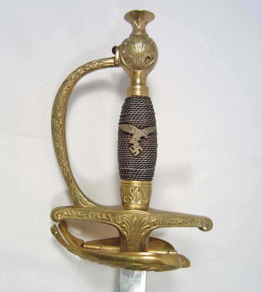 RARE GERMAN NAZI LUFTWAFFE PARATROOPER GENERALS SWORD W/ SCABBARD