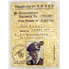 GERMAN NAZI SS AUSWEIS IDENTIFICATION CARD W/ PHOTO