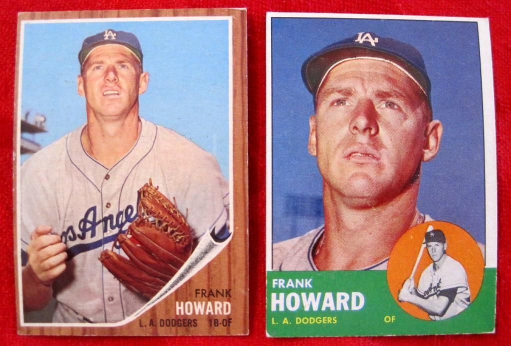 1962 & 1963 Topps Frank Howard Baseball Cards