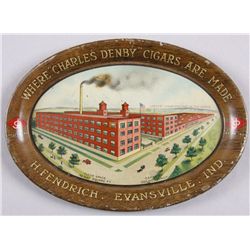 Original Tin Advertising Tray-Charles Denby Cigars"Where "Charles Denby ...