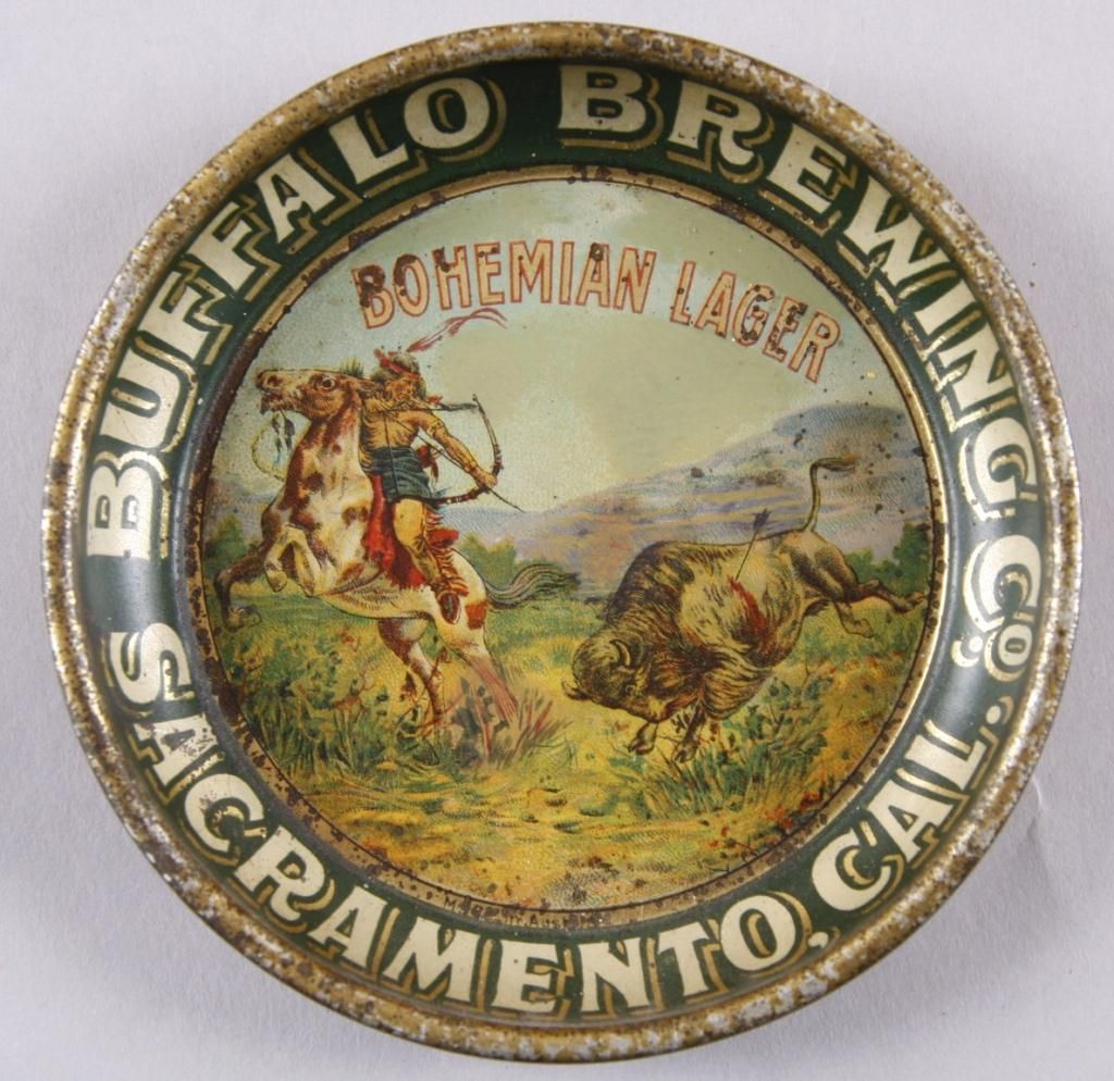 Original Tin Advertising Tray - Buffalo Brewing Co"Bohemian Lager ...