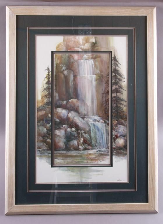 Original Watercolor Entitled "Boulder Falls"By Sedona artist Adin Shade ...