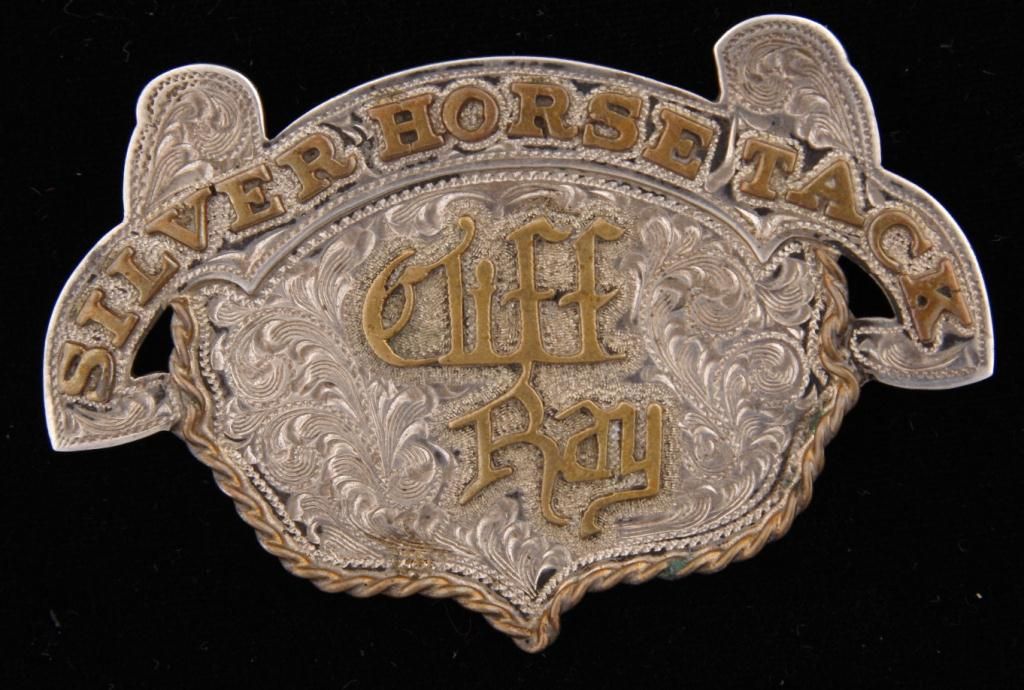 Handmade Silver Badge Fancy EngravedPierced with overlaid letter ...