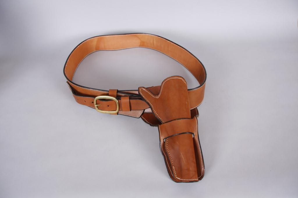 New Single Loop Holster RigLeather holster rig with up to 54" belt