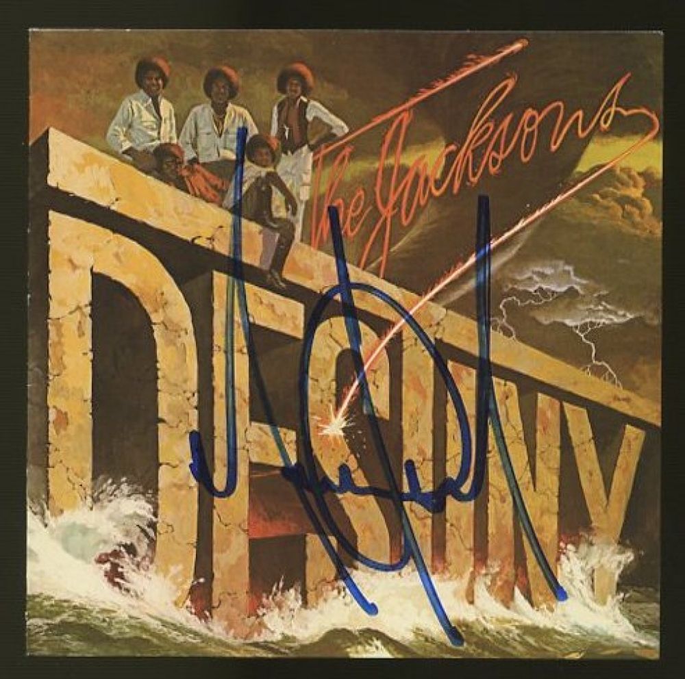Michael Jackson Signed CD Cover: "The Jacksons: Destiny" (GA COA)