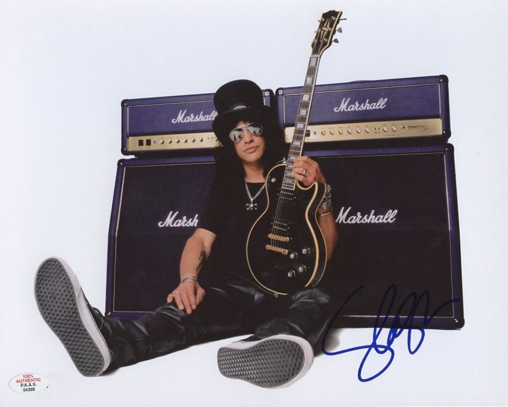 Slash Signed 8x10 Photo (PAAS)