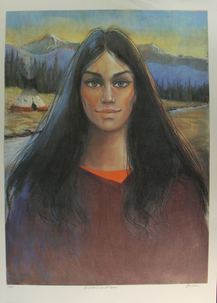 "Girl From Wind River" Native American Jess E. DuBois Signed LE ...