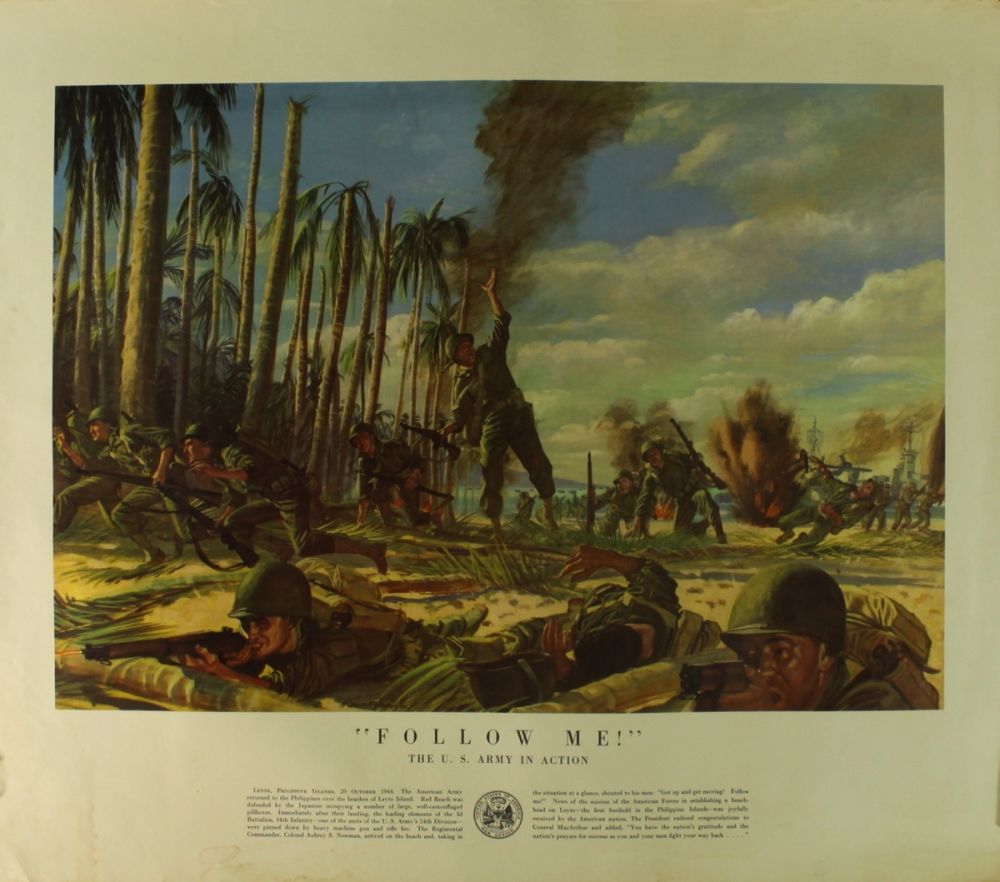 Vintage "US Army In Action" World War II Poster Published in 1953 ...