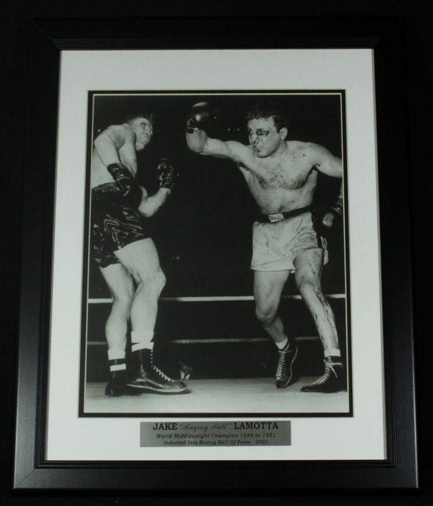 Jake "Raging Bull" LaMotta 16x20 Custom Framed Photo Display