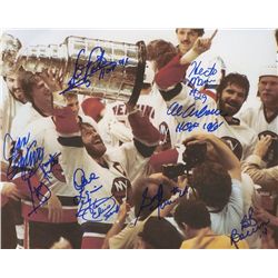 Islanders Stanley Cup 8x10 Signed by 9 with Denis Potvin, Al Arbour ...