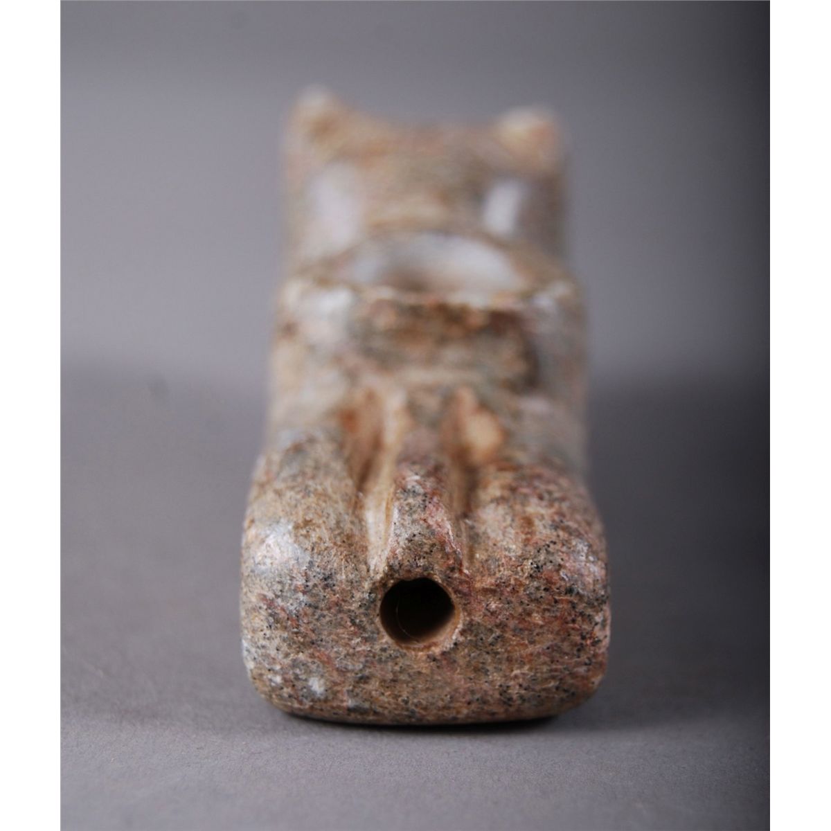 Native American Indian Artifact Effigy Wolf Pipe Hand Carved S…