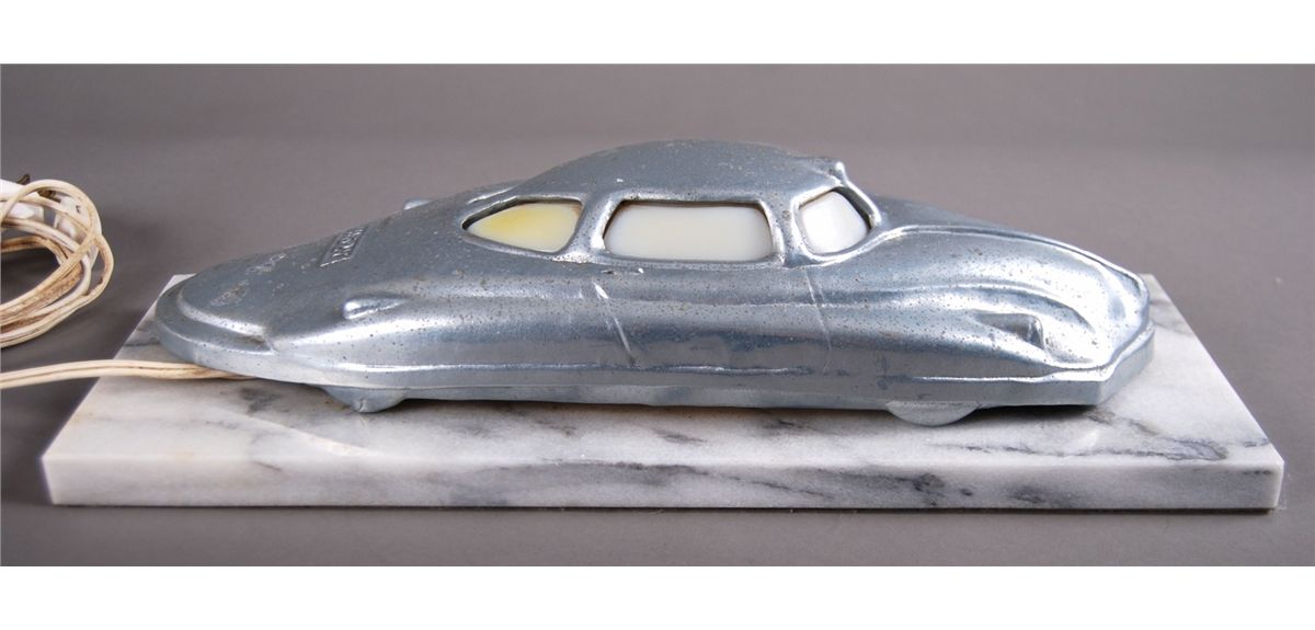 Futuristic Car Lamps, Art Deco, working, chrome finish has pittin…