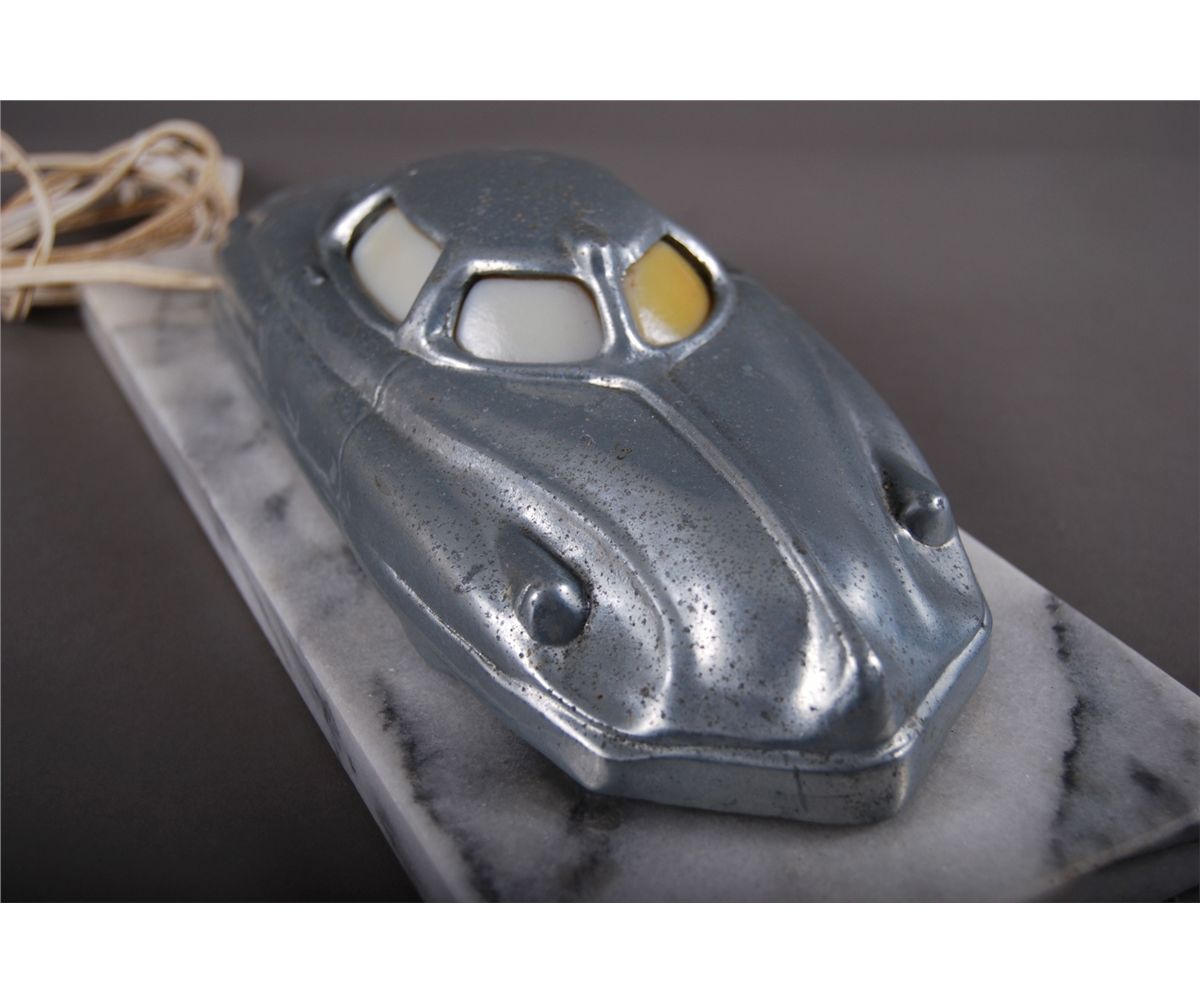 Futuristic Car Lamps, Art Deco, working, chrome finish has pittin…