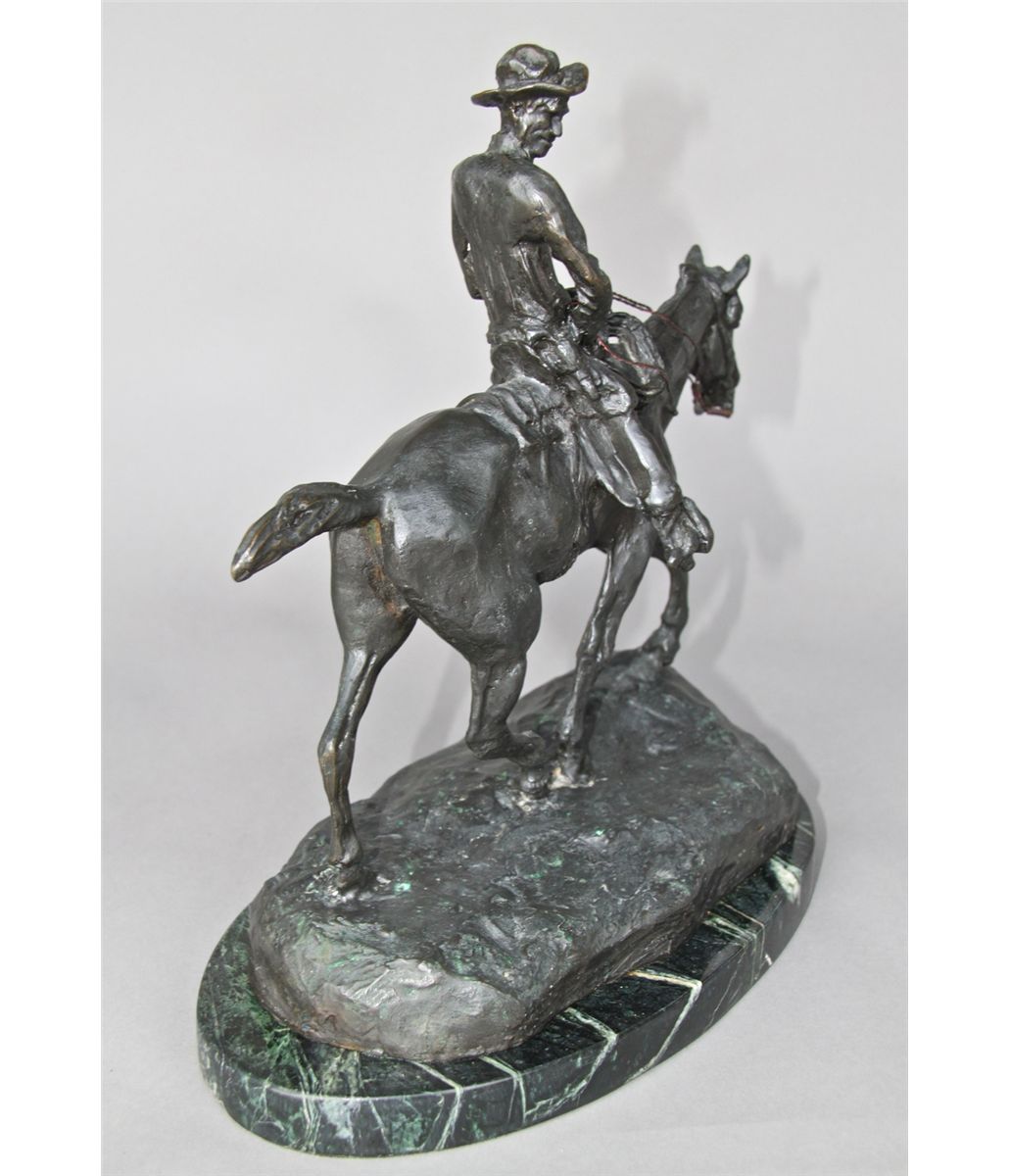 Charles M Russell Bronze "Will Rogers", Signed…