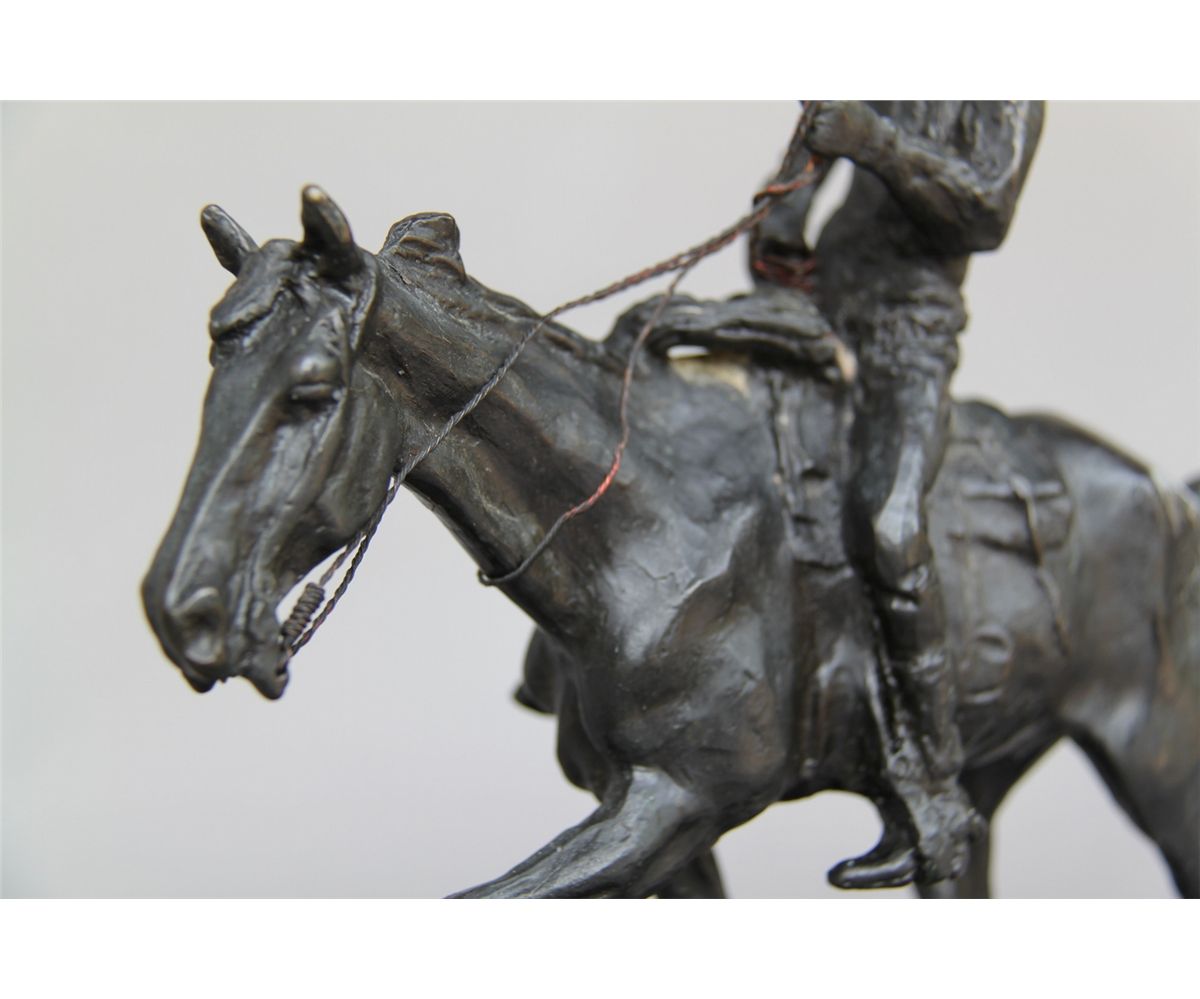 Charles M Russell Bronze "Will Rogers", Signed…