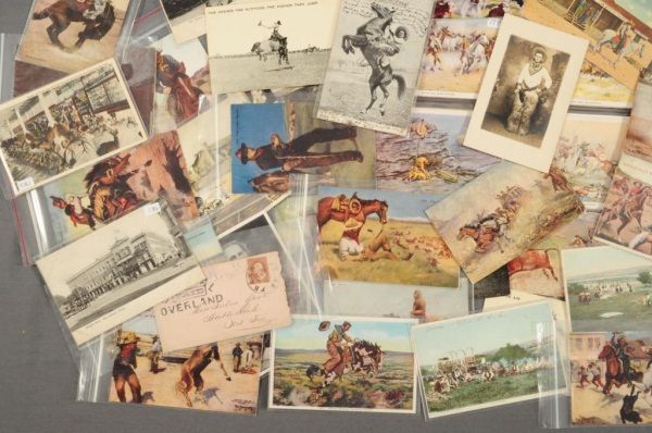Collection of 95 Vintage Western Postcards