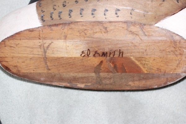 Ed Smith Carved Goose Decoy, Chester, Illinois