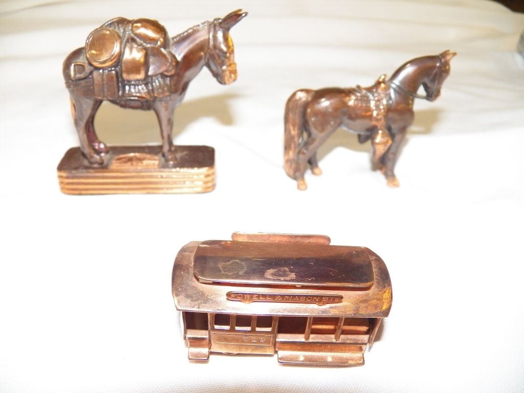 3 Copper Tone Carnival Collectible's 1-Donkey "The Wist"by Dodge Inc-1 ...