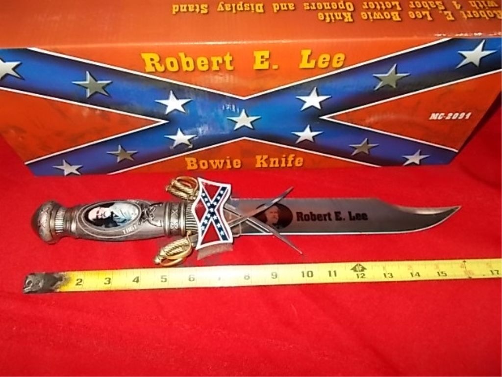 Robert E. Lee Bowie Knife MC-2094 approx 17" with stand Collectible item