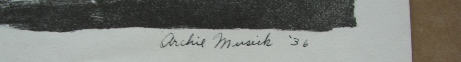 Archie Musick Lithograph