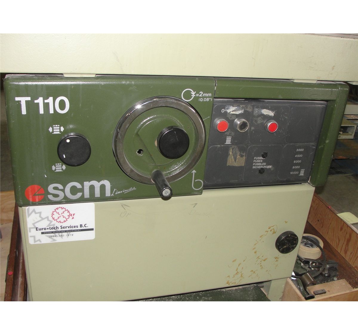 SCM T110 3phase shaper 1 1/4 spindle