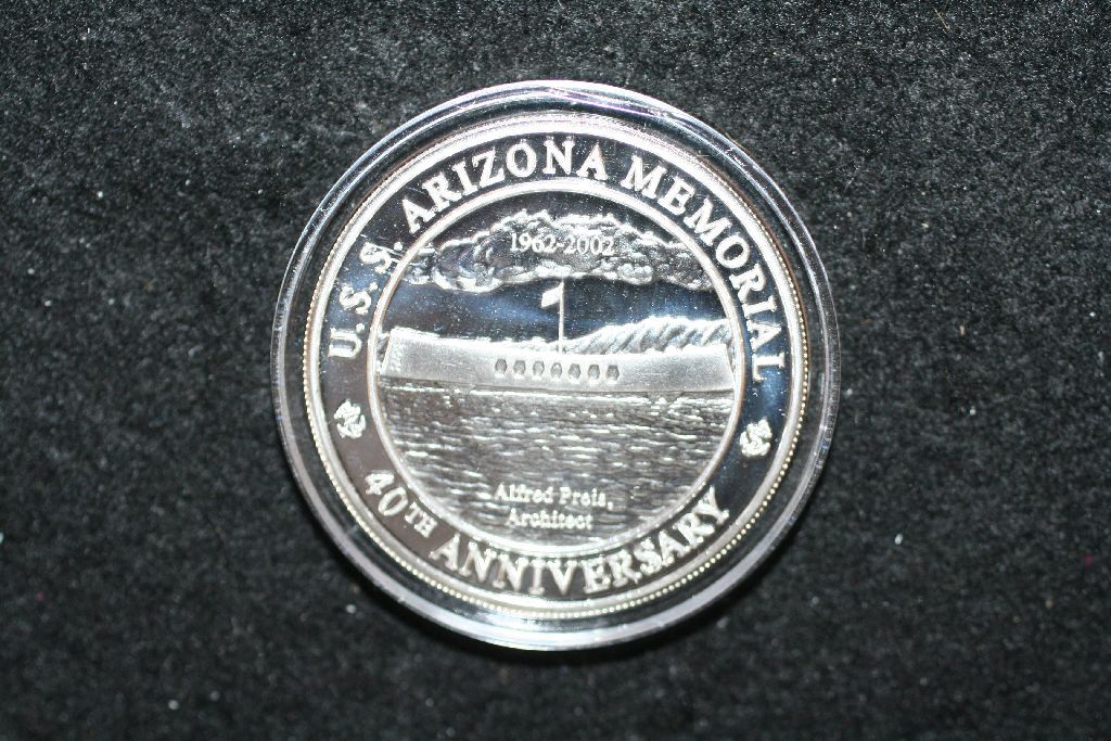 USS Arizona Memorial Round; 40th Anniversary Remember Pearl Harbor ...