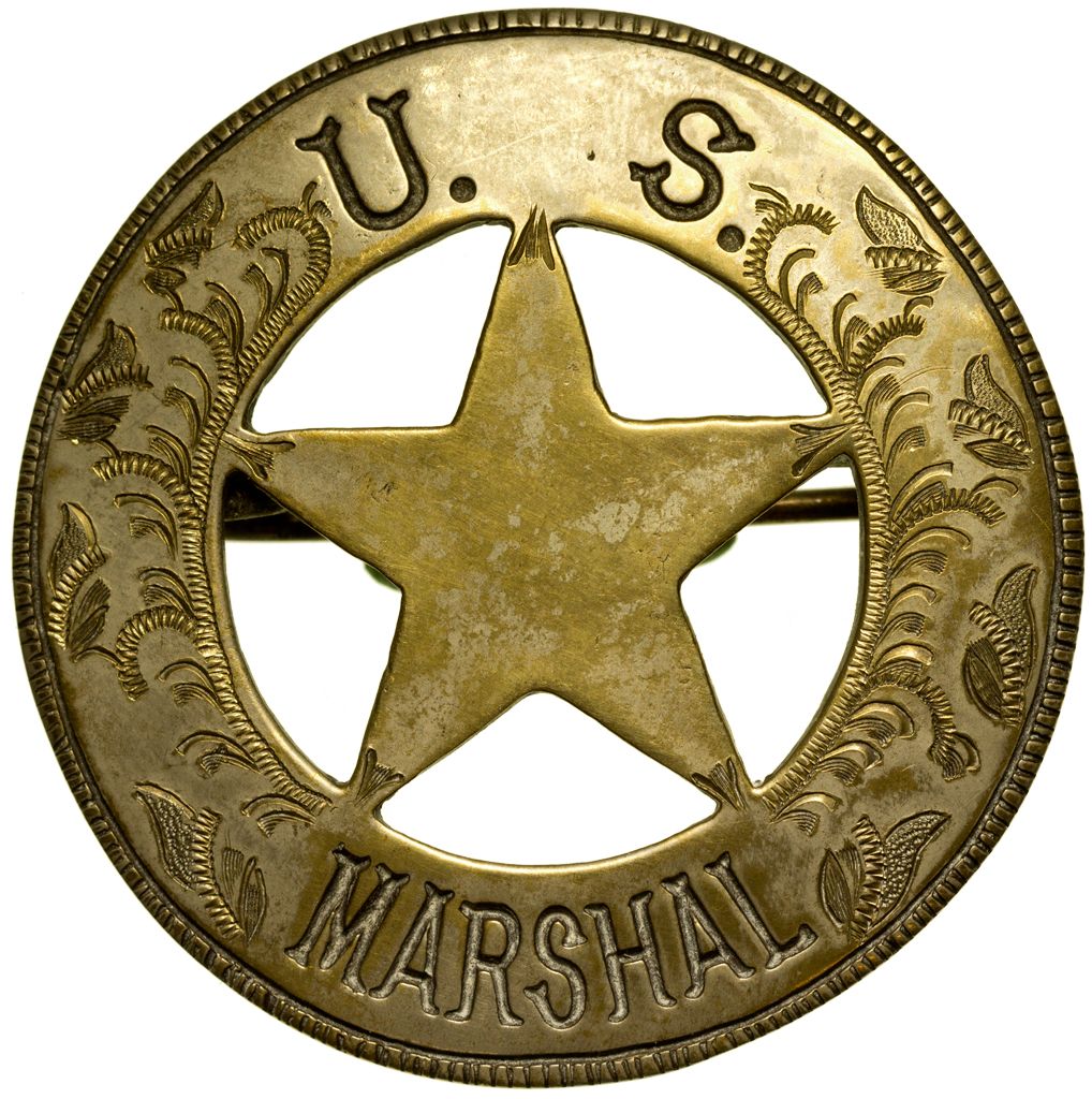 U.S. Marshal Badge c1880 - 2012aug - General Americana