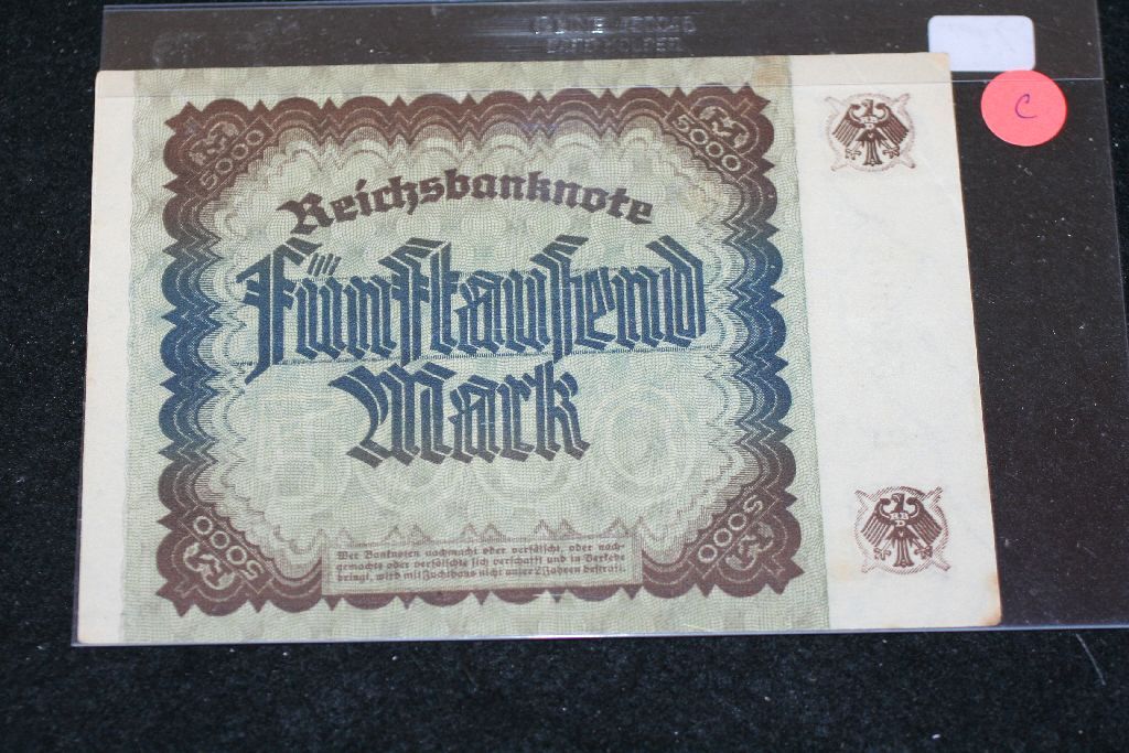 1922 German 5000 Funflaufend Mark Foreign Coin