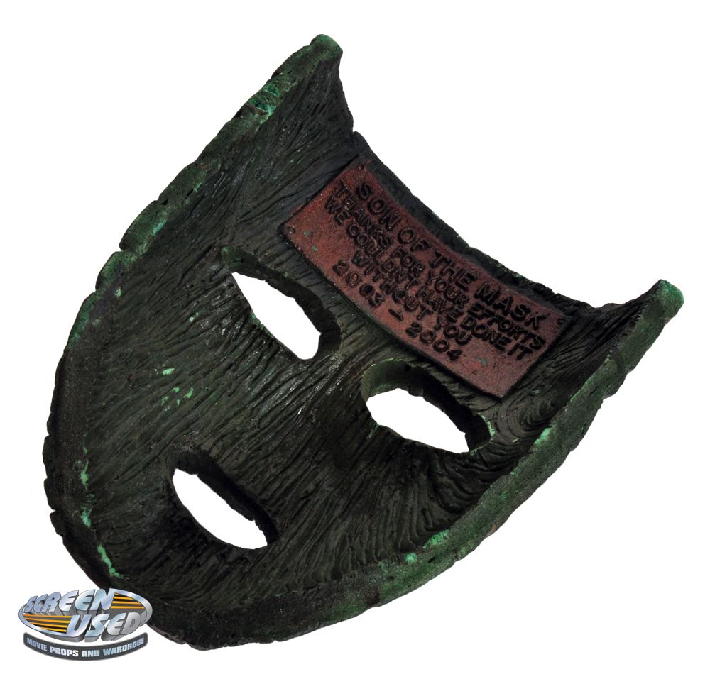 Replica Styrofoam mask crew gift from Son of the Mask