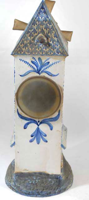 Delft blue & white porcelain windmill clock