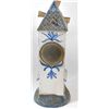 Delft blue & white porcelain windmill clock